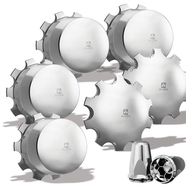 Alcoa 6 Wheel Kit 10 Hole Hub Pilot Cover Kit for 33mm Lug Nuts (Direc ...